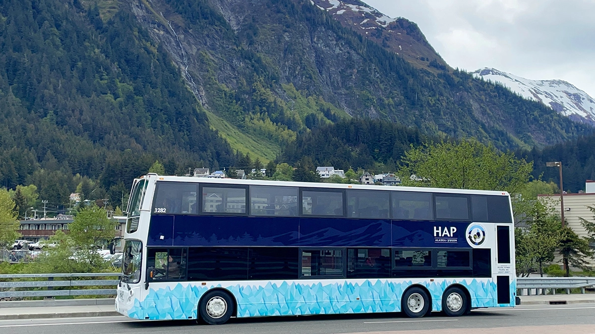 Double-decker Buses Arrive for Juneau Cruise Ship Visitors - Alaska ...